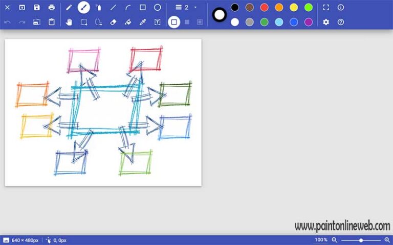 Paint Online: DIBUJOS FÁCILES con RECTÁNGULOS